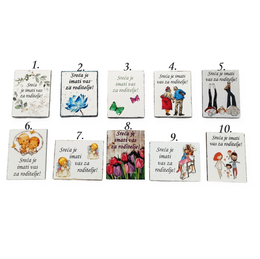 Sreća je imati vas za roditelje Š12478 Magnet - Poklon Dobra Ideja